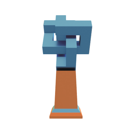 p3d.in - cube design statue nft