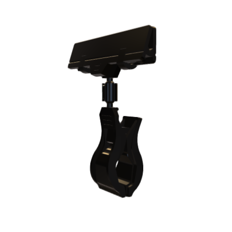 p3d.in - Ценникодержатель на прищепке универсальный с широким зажимом цвет черный, FX-CLAMP черный