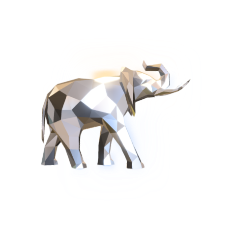 p3d.in - Elephant with uptrunk