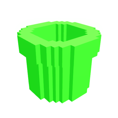 p3d.in - Super Mario 8-Bit Warp Pipe